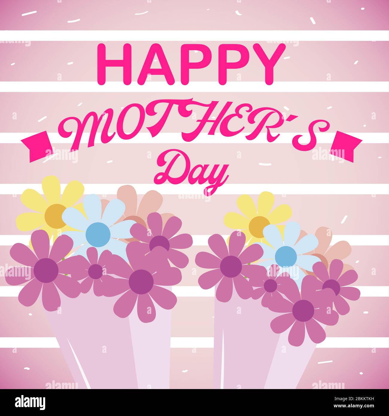 Happy mothers day card with a flowers bouquets - Vector Stock Vector ...