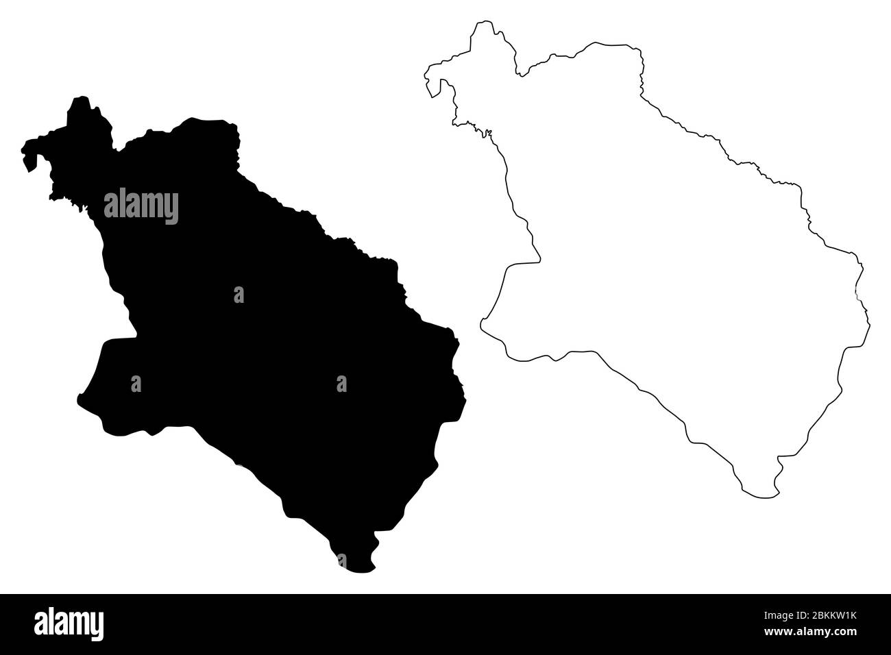 Pljevlja vector outline map Black and White Stock Photos & Images - Alamy