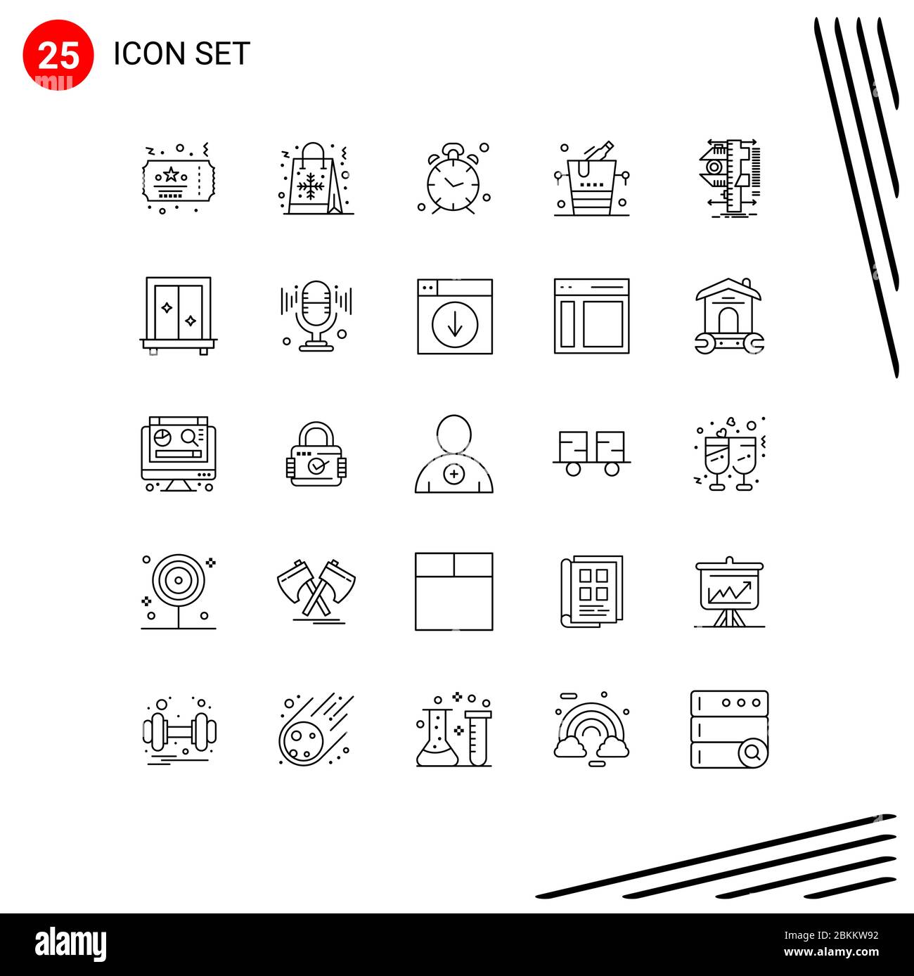 Bucket with snow Stock Vector Images - Alamy