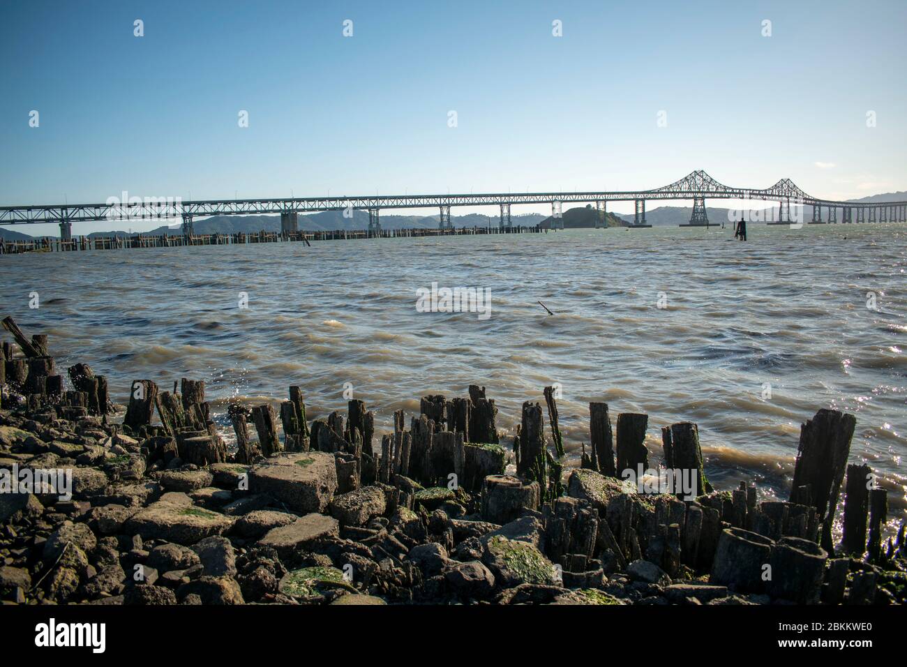This old shipwreck can be seen from Castro Point in Richmond, CA Stock ...