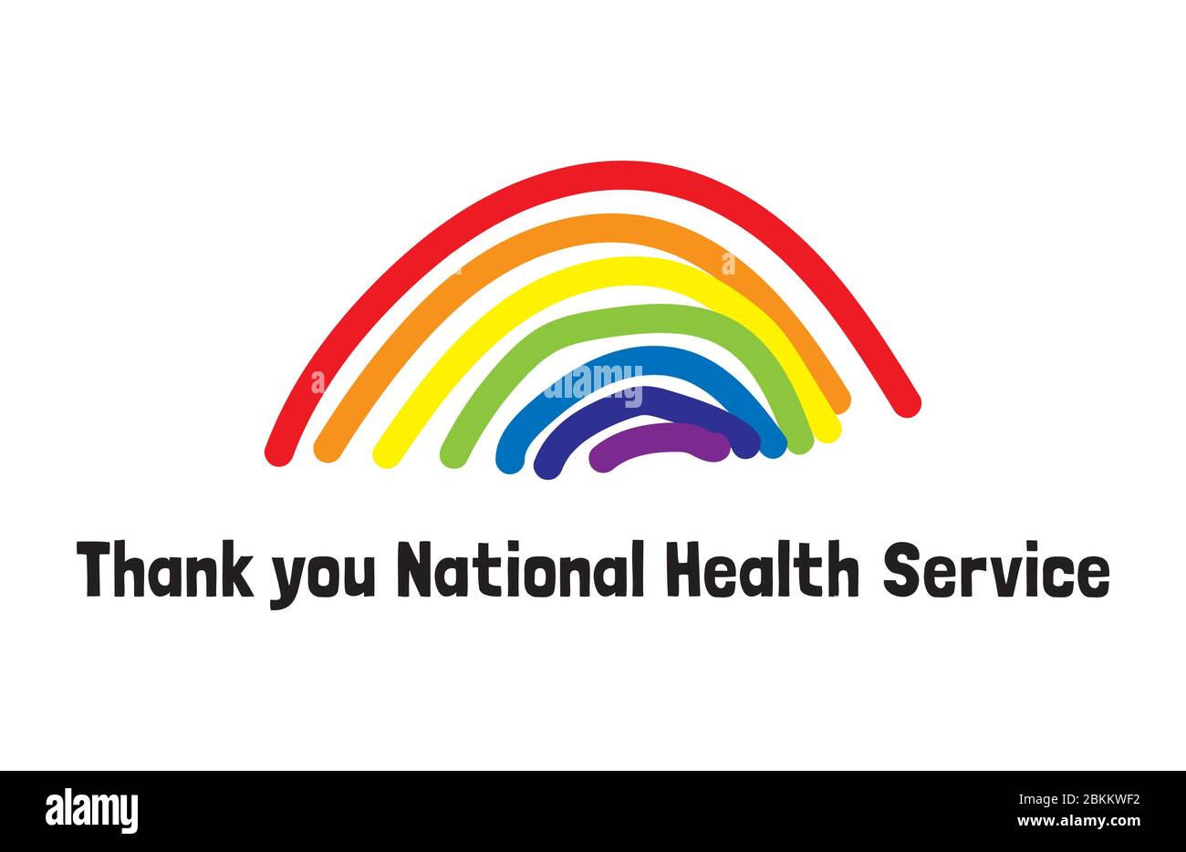 Thank you NHS rainbow vector Stock Vector Image & Art - Alamy
