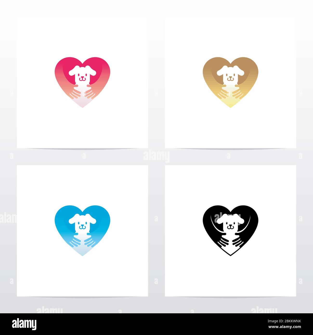 Heart Hugged A Dog Logo Design Stock Vector Image & Art - Alamy