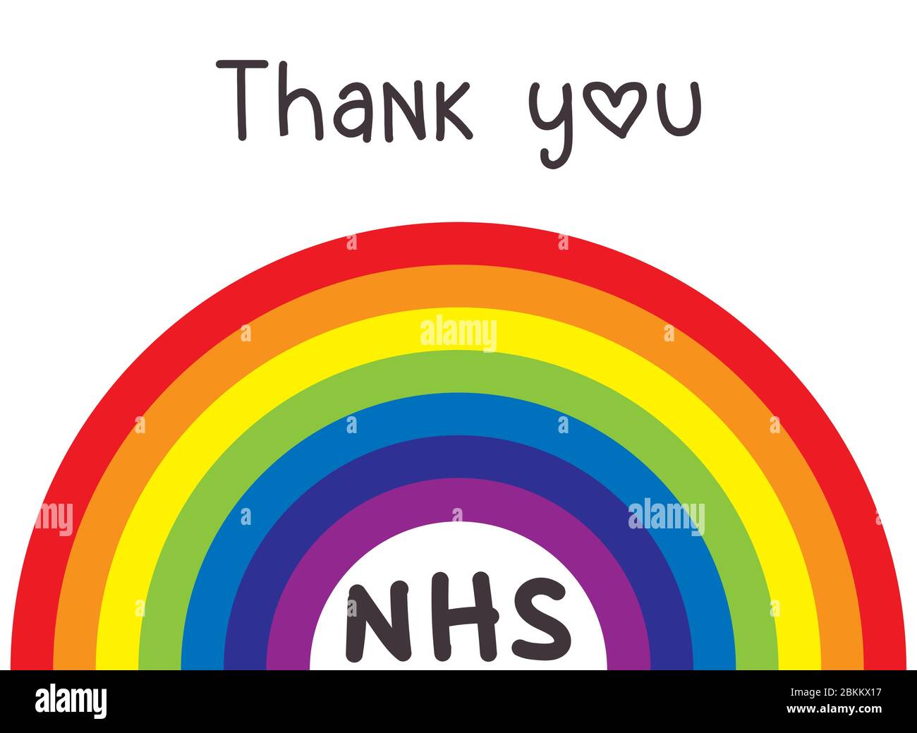 Thank you NHS rainbow vector Stock Vector Image & Art - Alamy