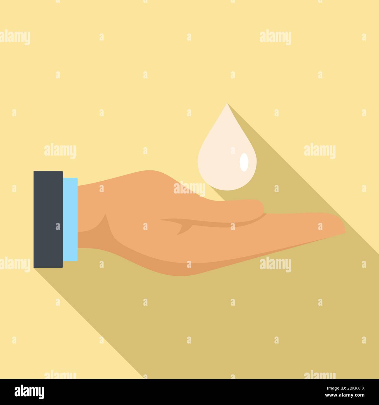 Uv cream drop icon. Flat illustration of uv cream drop vector icon for ...