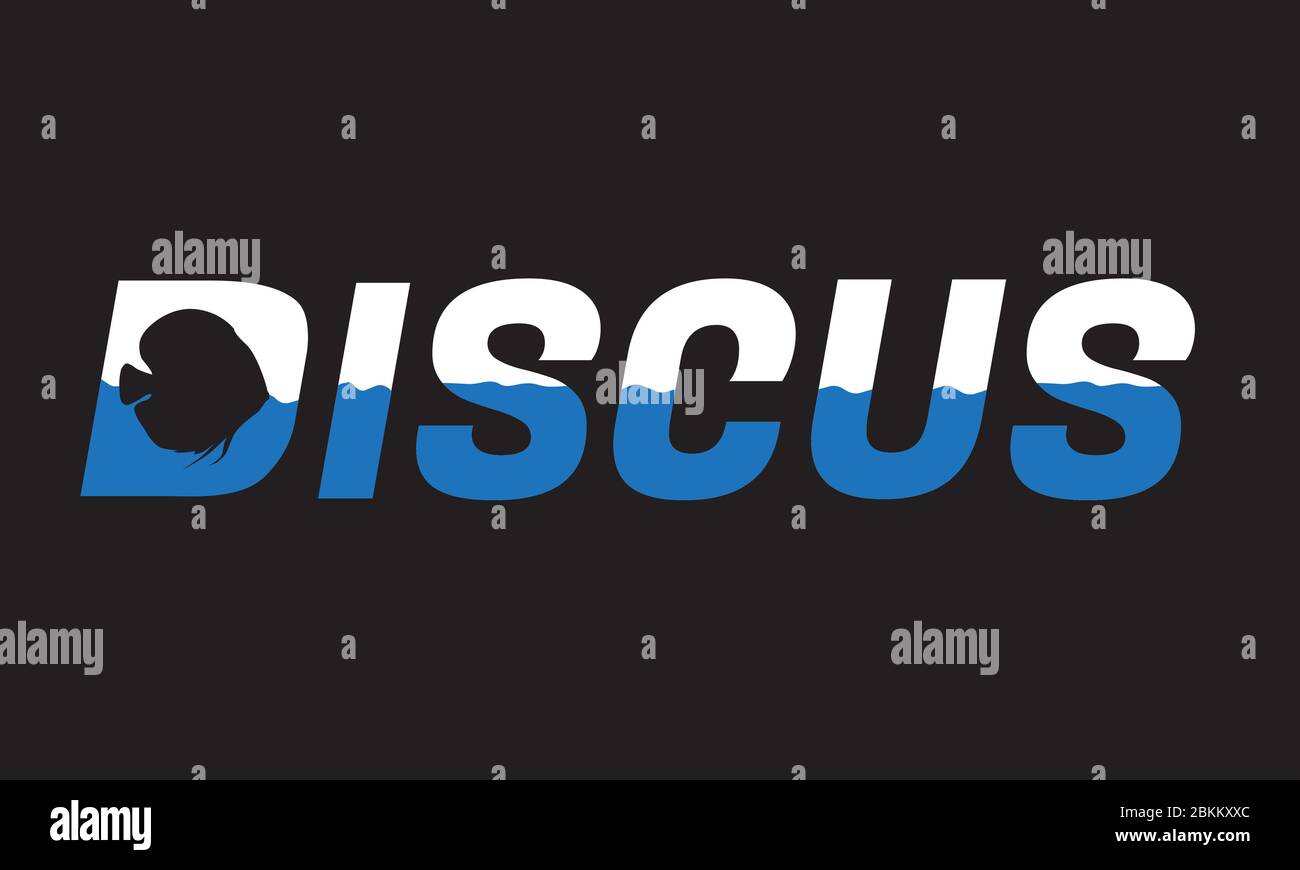 Discus fish logo. Label or icon vector template Stock Vector Image ...