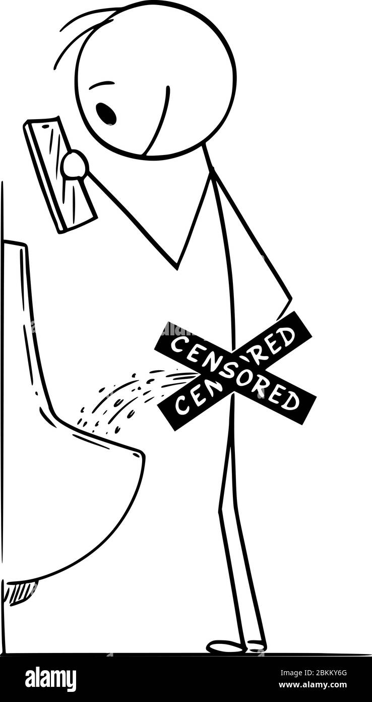 Vector cartoon stick figure drawing conceptual illustration of addicted ...