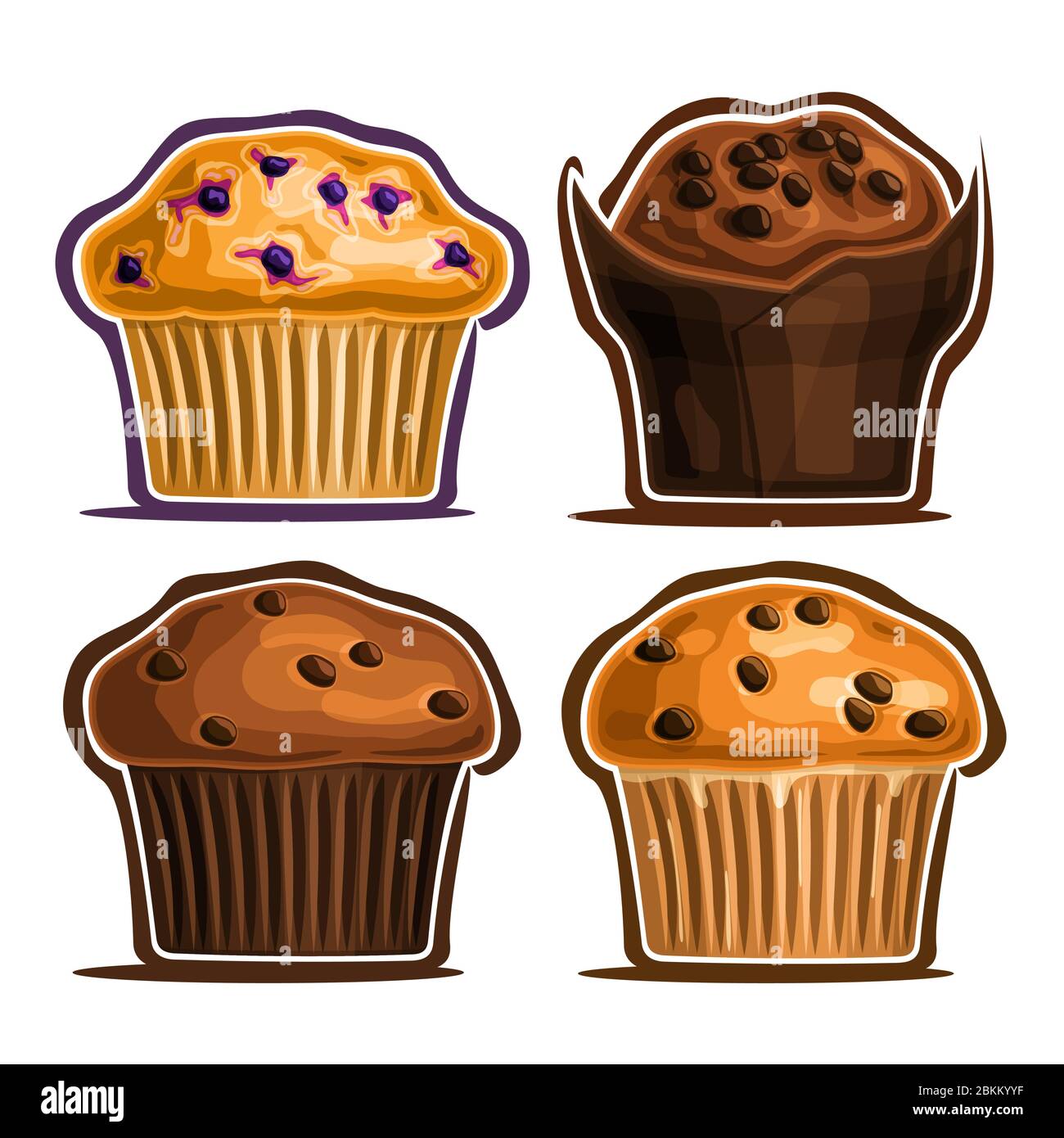 Chocolate muffins in muffin Stock Vector Images - Alamy