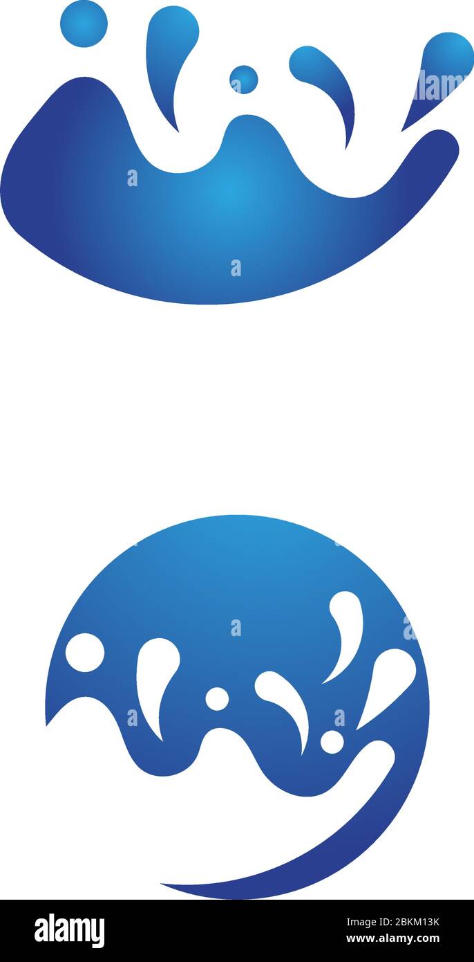 Illustration of Water Splash icon template vector Stock Vector Image ...