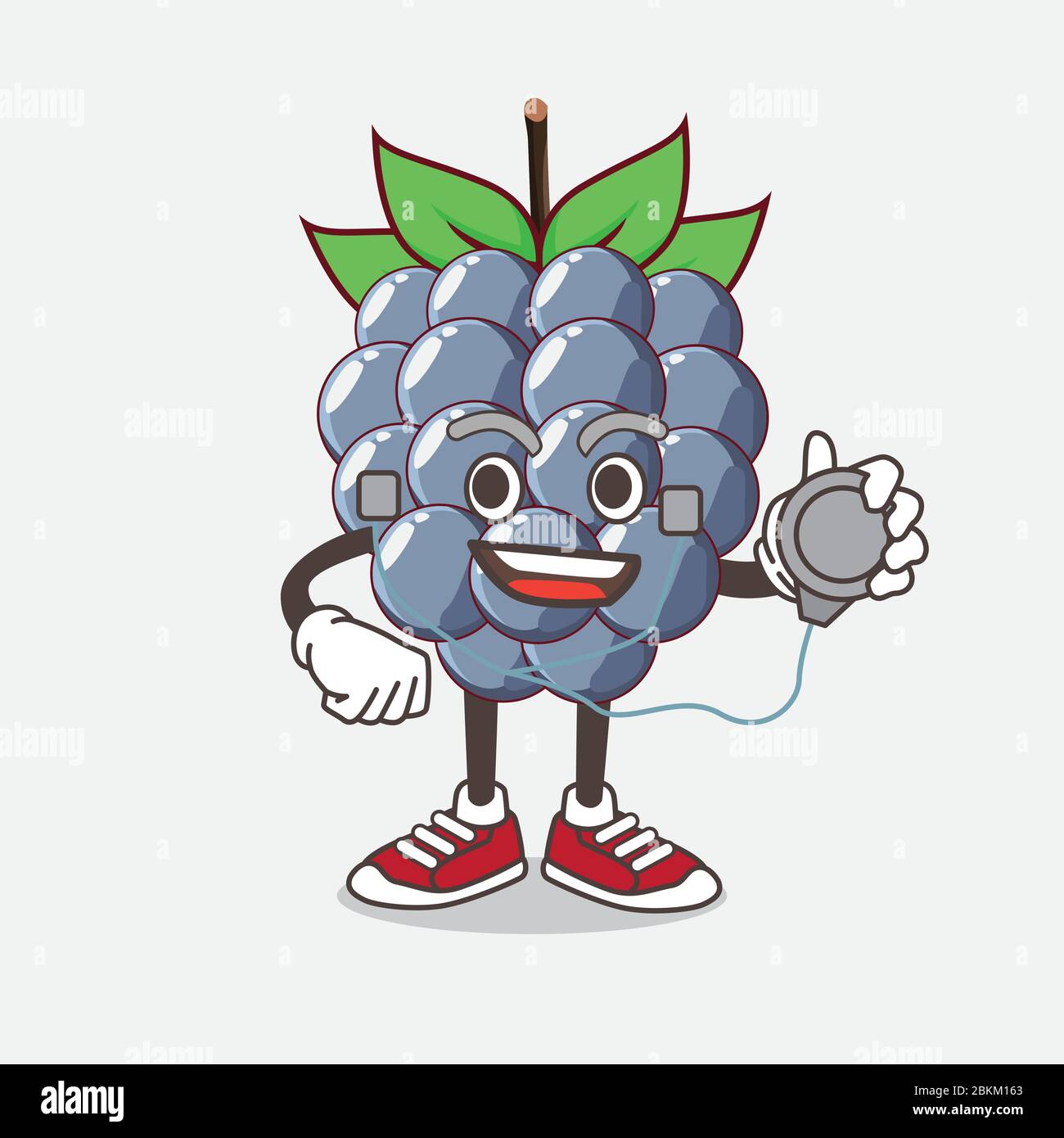 An illustration of Dewberries Fruit cartoon mascot character as a ...