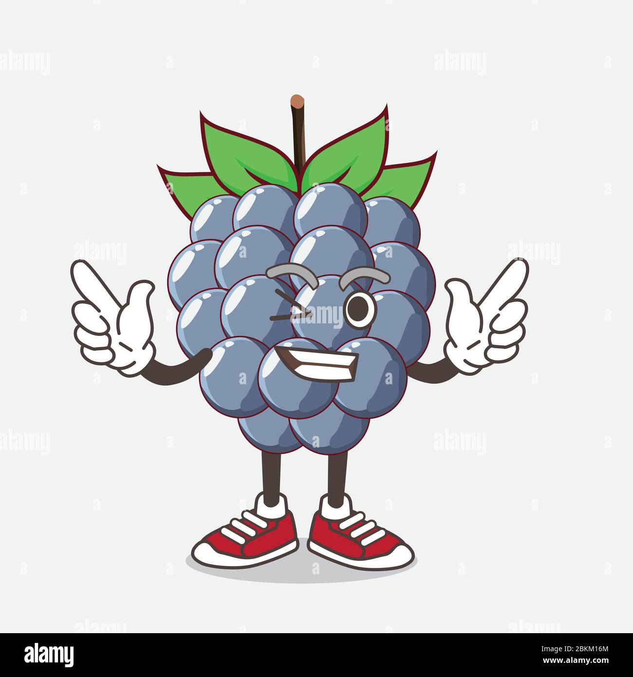 An illustration of Dewberries Fruit cartoon mascot character with ...