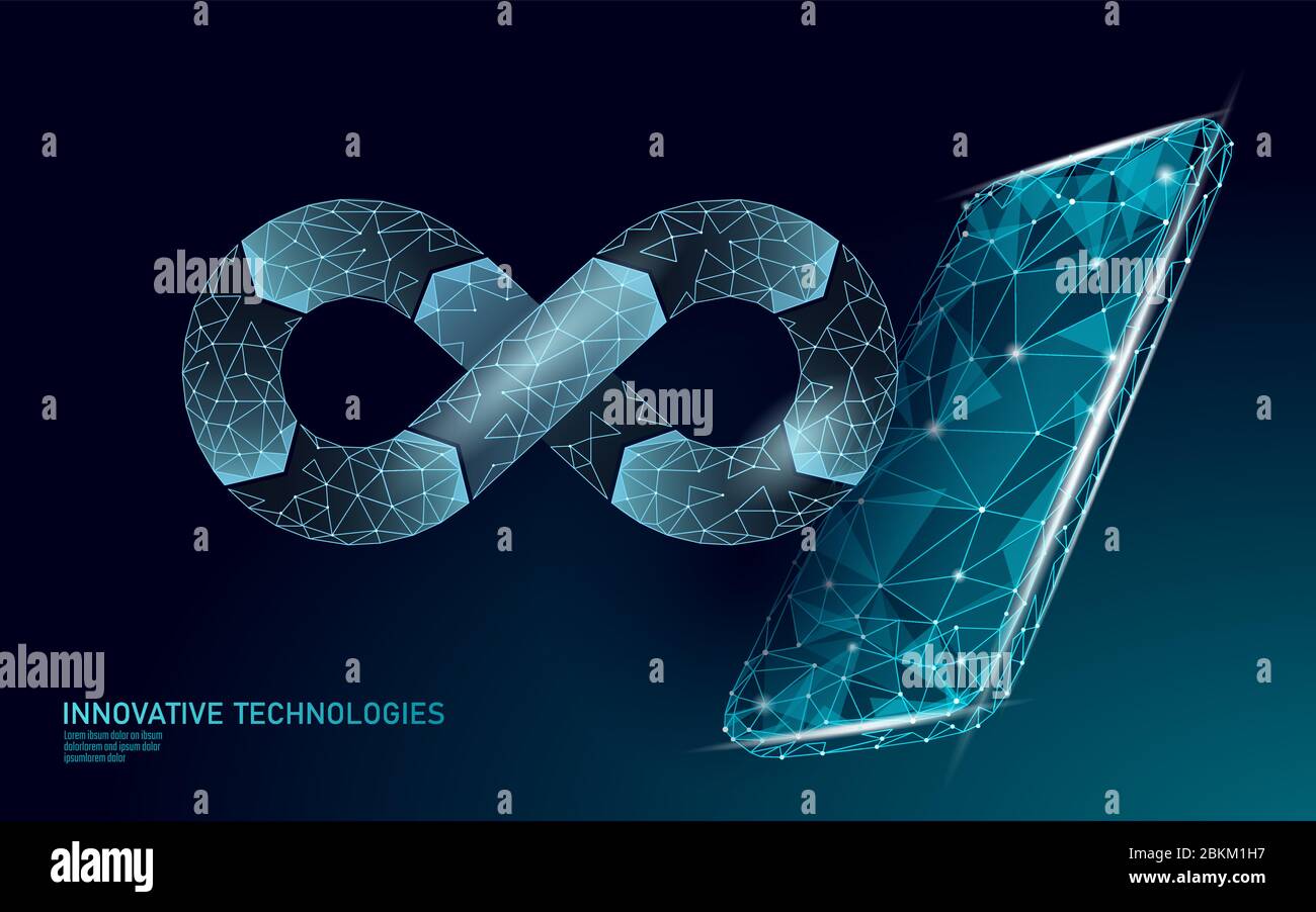 Devops software development operations infinity symbol. Programmer ...
