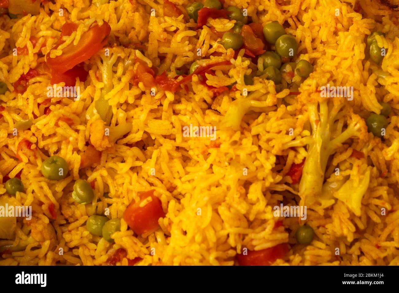 Basmati rice vegetable pulao indian dish, closeup view Stock Photo - Alamy