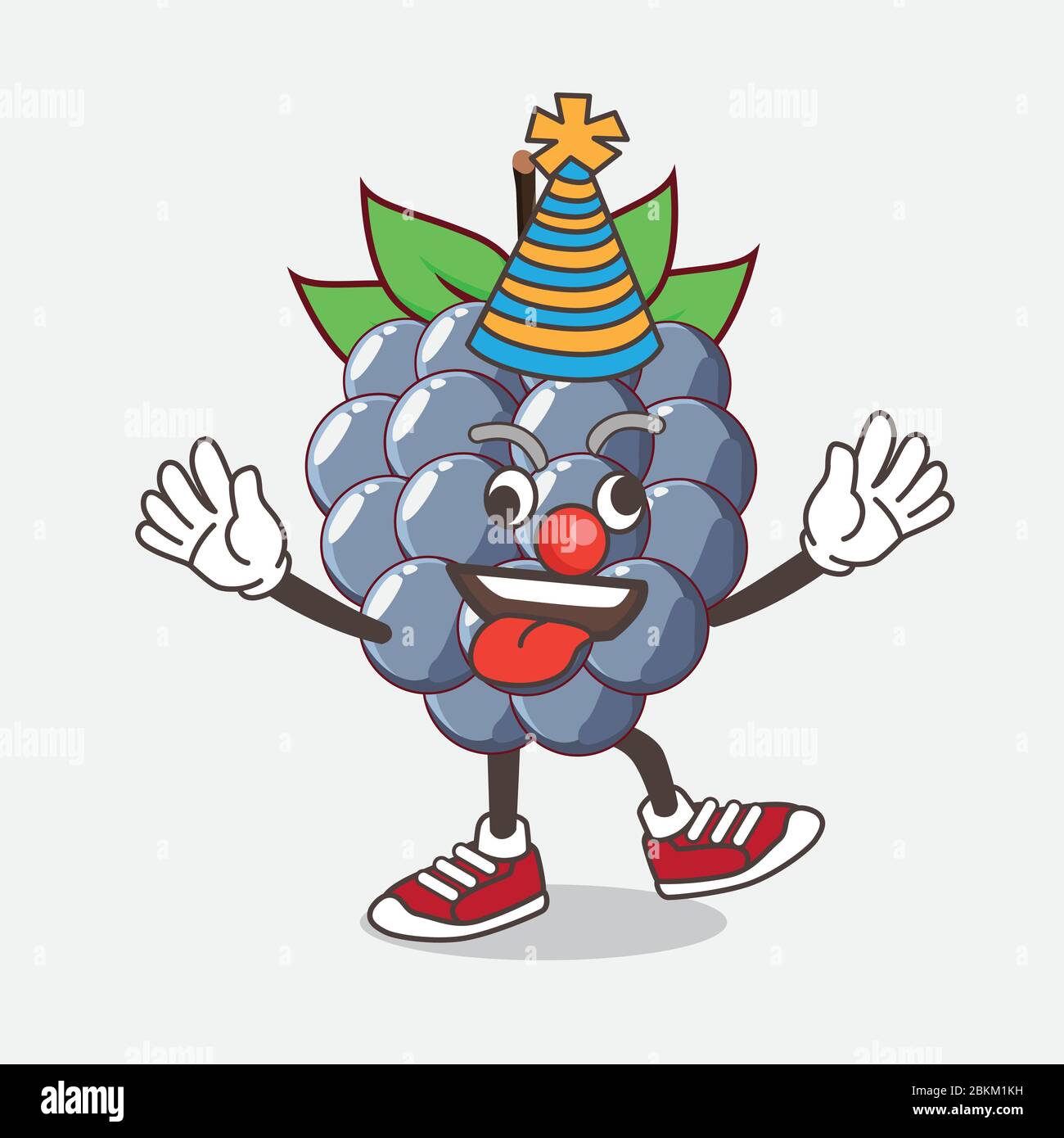 An illustration of Dewberries Fruit cartoon mascot character as funny ...
