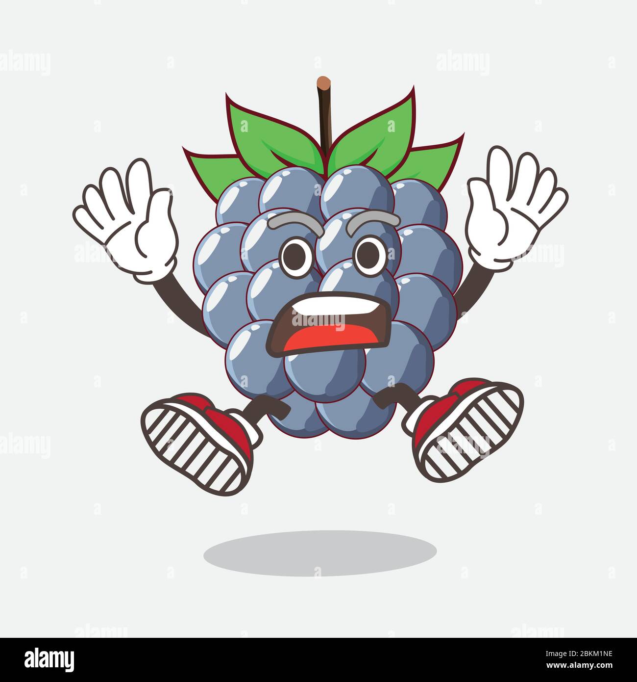 An illustration of Dewberries Fruit cartoon mascot character with ...