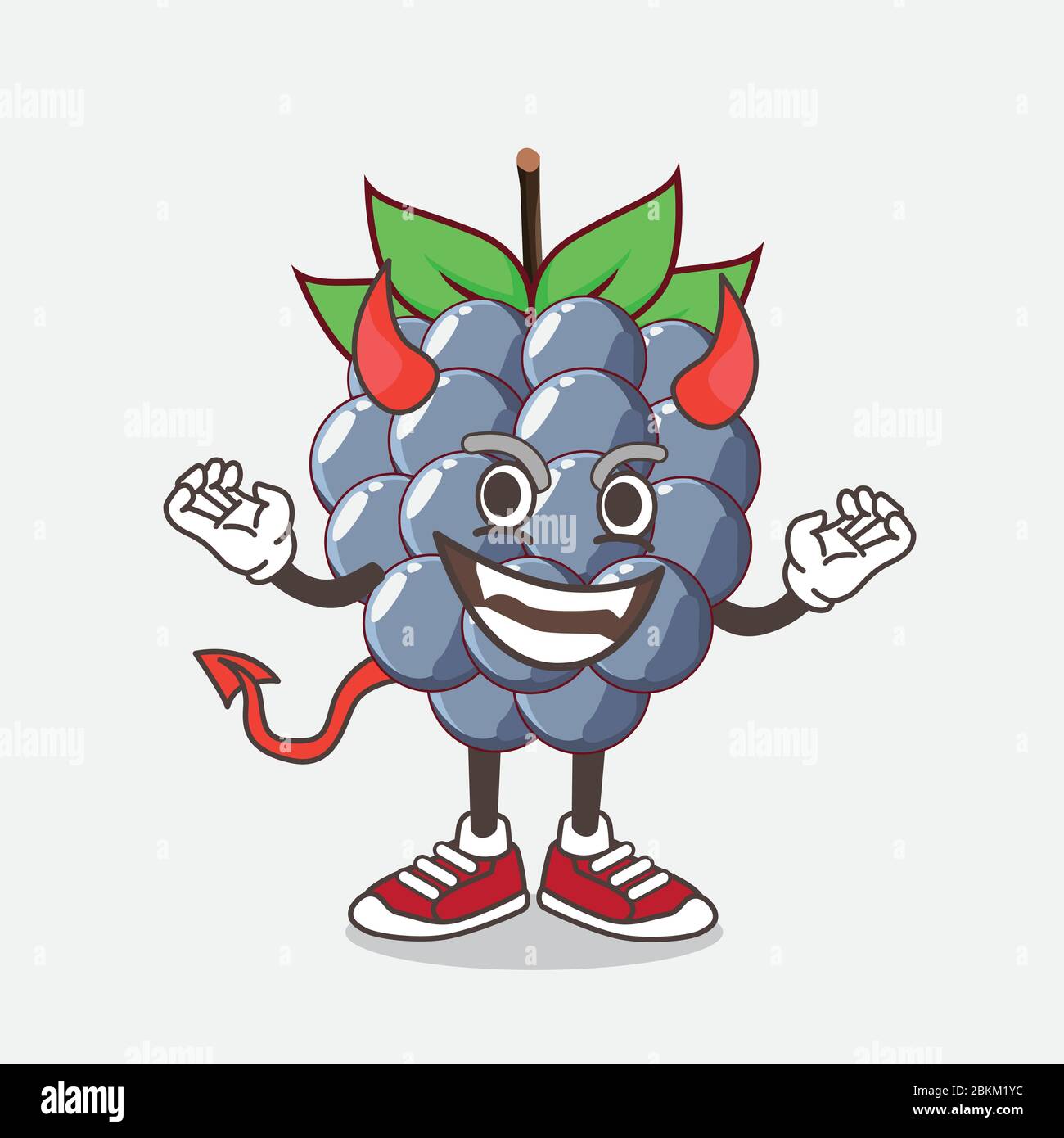 An illustration of Dewberries Fruit cartoon mascot character as red ...