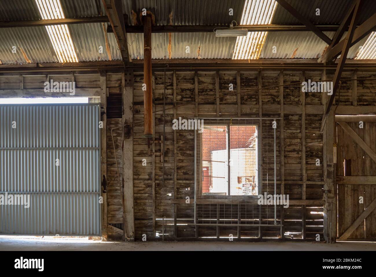 Wooden timber workshop at Midland Railway Workshops Midland Perth ...