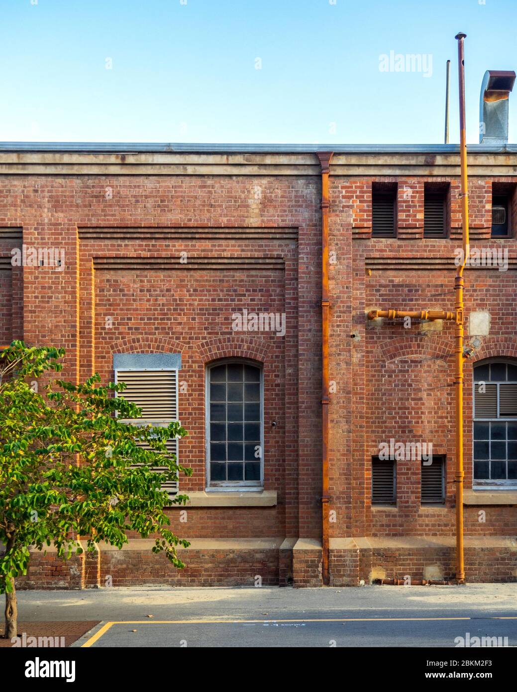 Red brick building workshop at former Midland Railway Workshops Perth ...