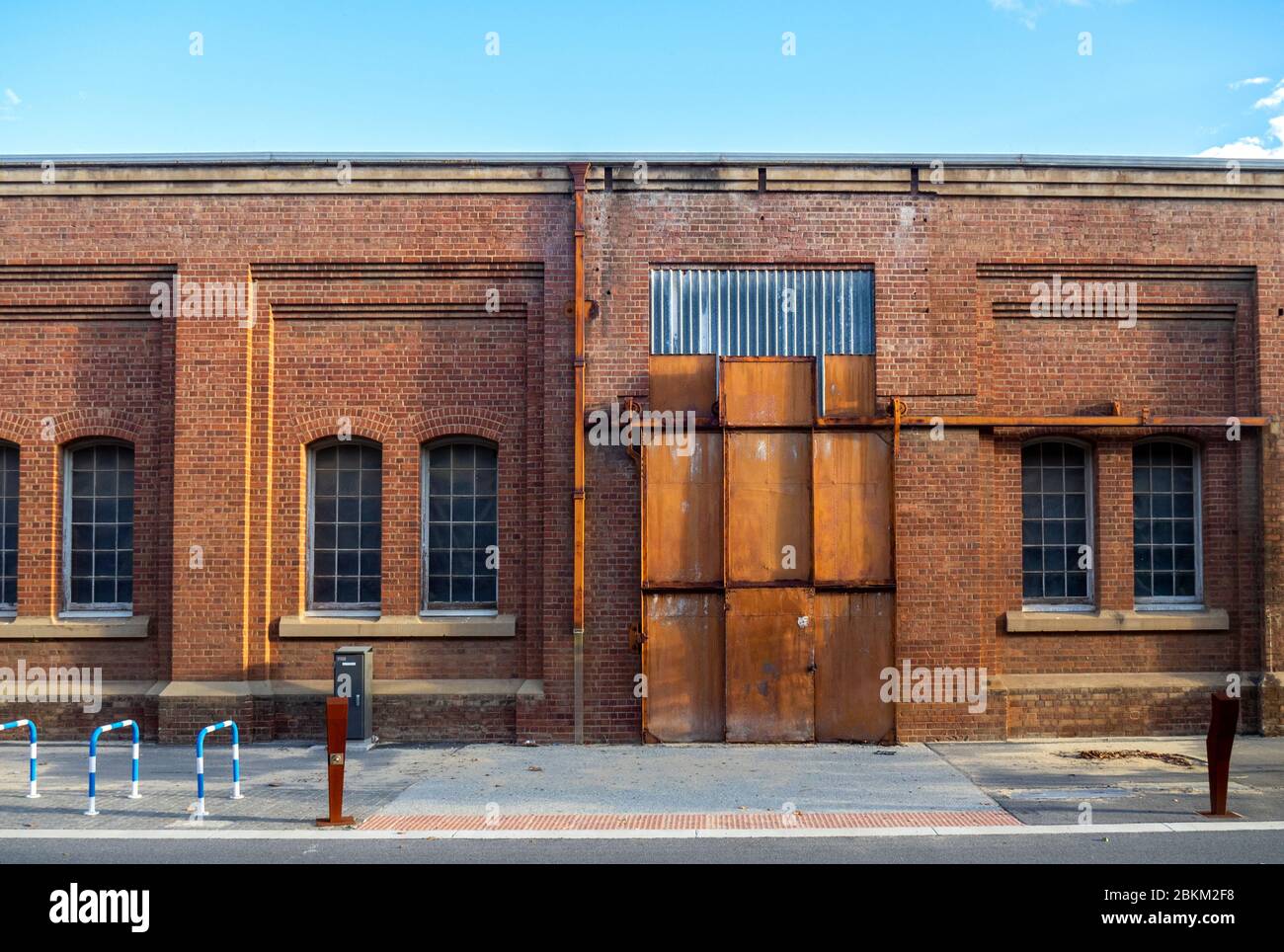 Red brick building workshop at former Midland Railway Workshops Perth ...