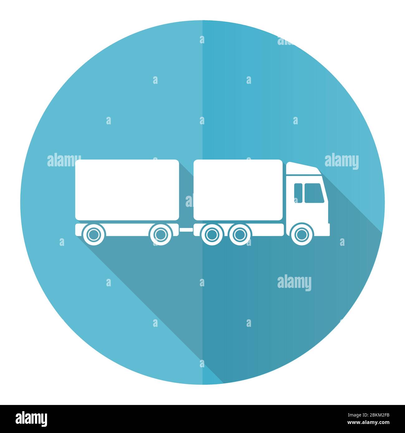 Blue Semi Truck Icon