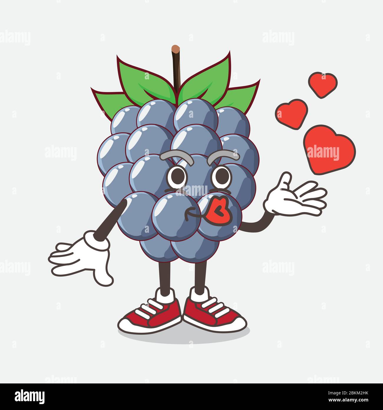 An illustration of Dewberries Fruit cartoon mascot character teasing ...