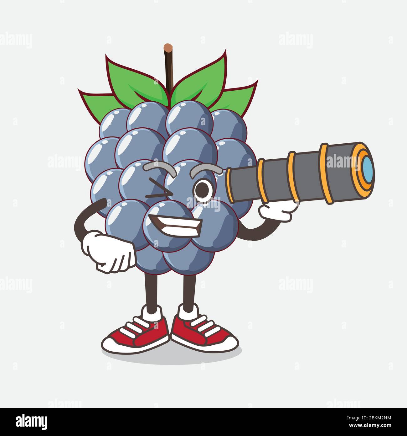 An illustration of Dewberries Fruit cartoon mascot character using a ...