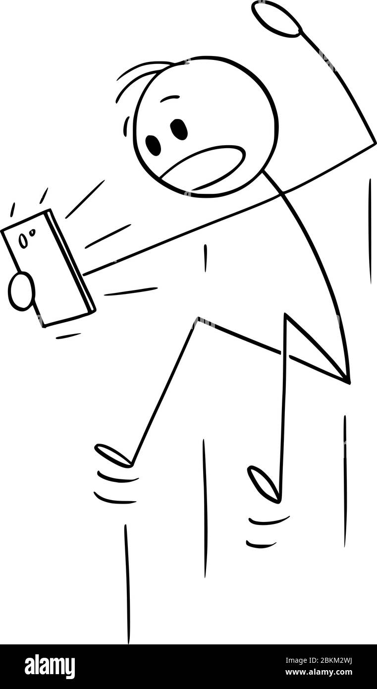 Man watching mobile phone not smiling Cut Out Stock Images & Pictures ...