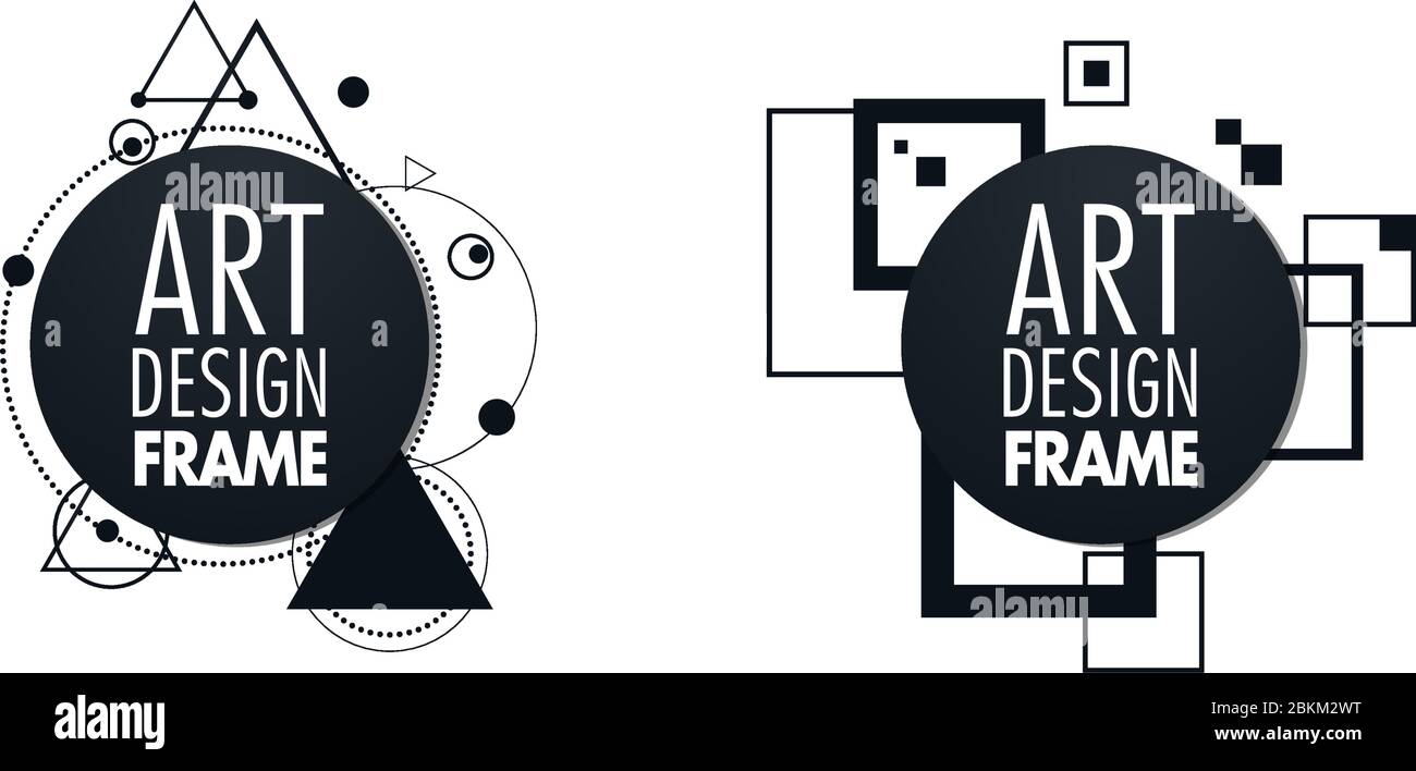 vector frame for text Modern Art graphics for hipsters . dynamic frame ...