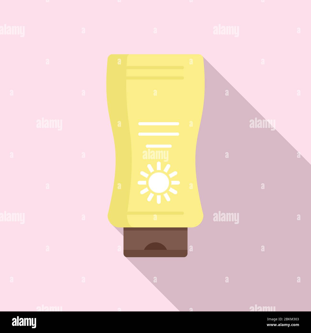 Sunscreen bottle icon. Flat illustration of sunscreen bottle vector ...