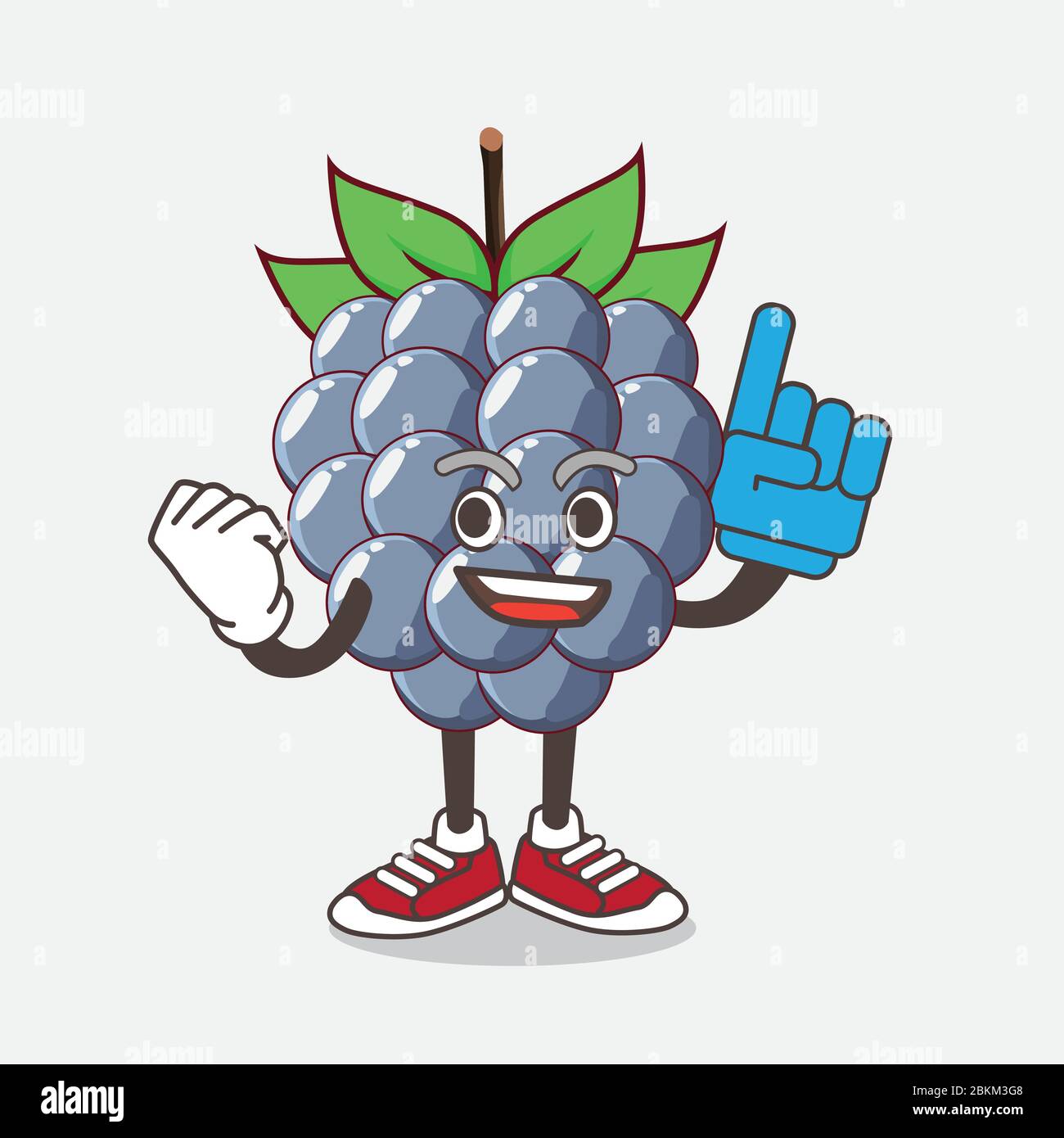 An illustration of Dewberries Fruit cartoon mascot character holding a ...