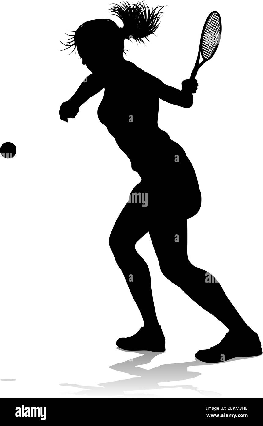 Female tennis player professional tennis player Stock Vector Images - Alamy