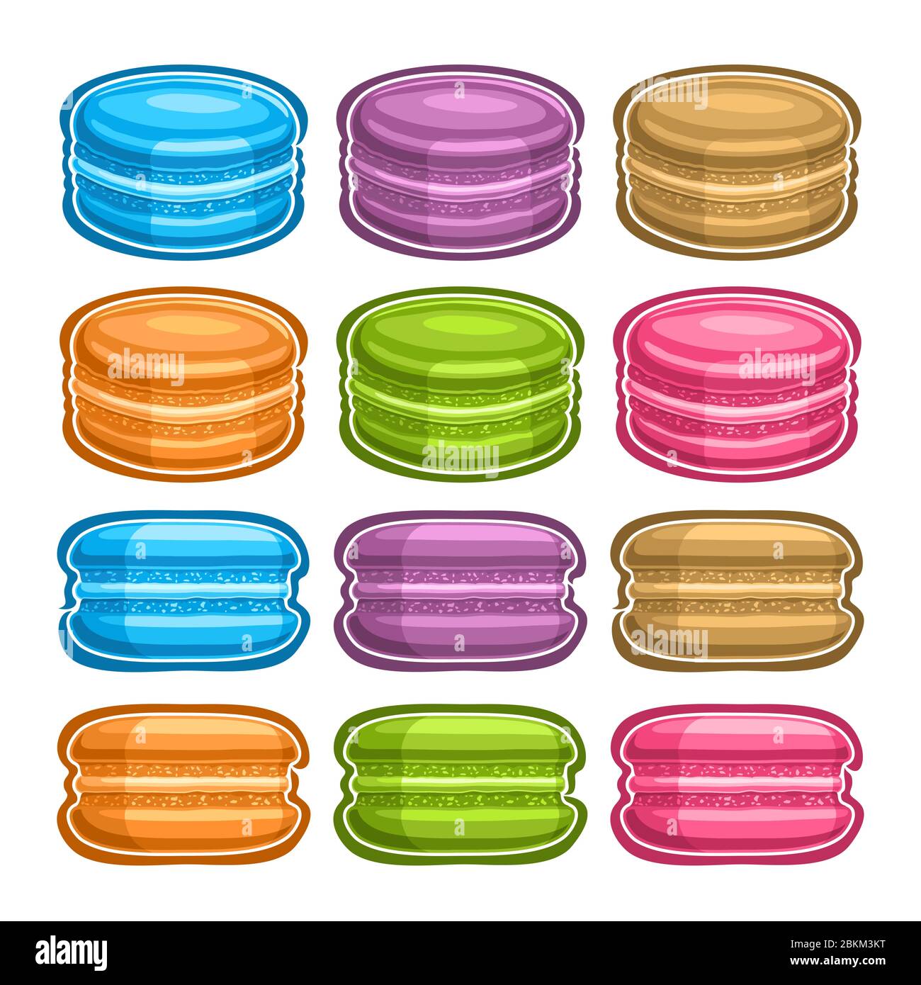 Macarons cut out Stock Vector Images - Alamy