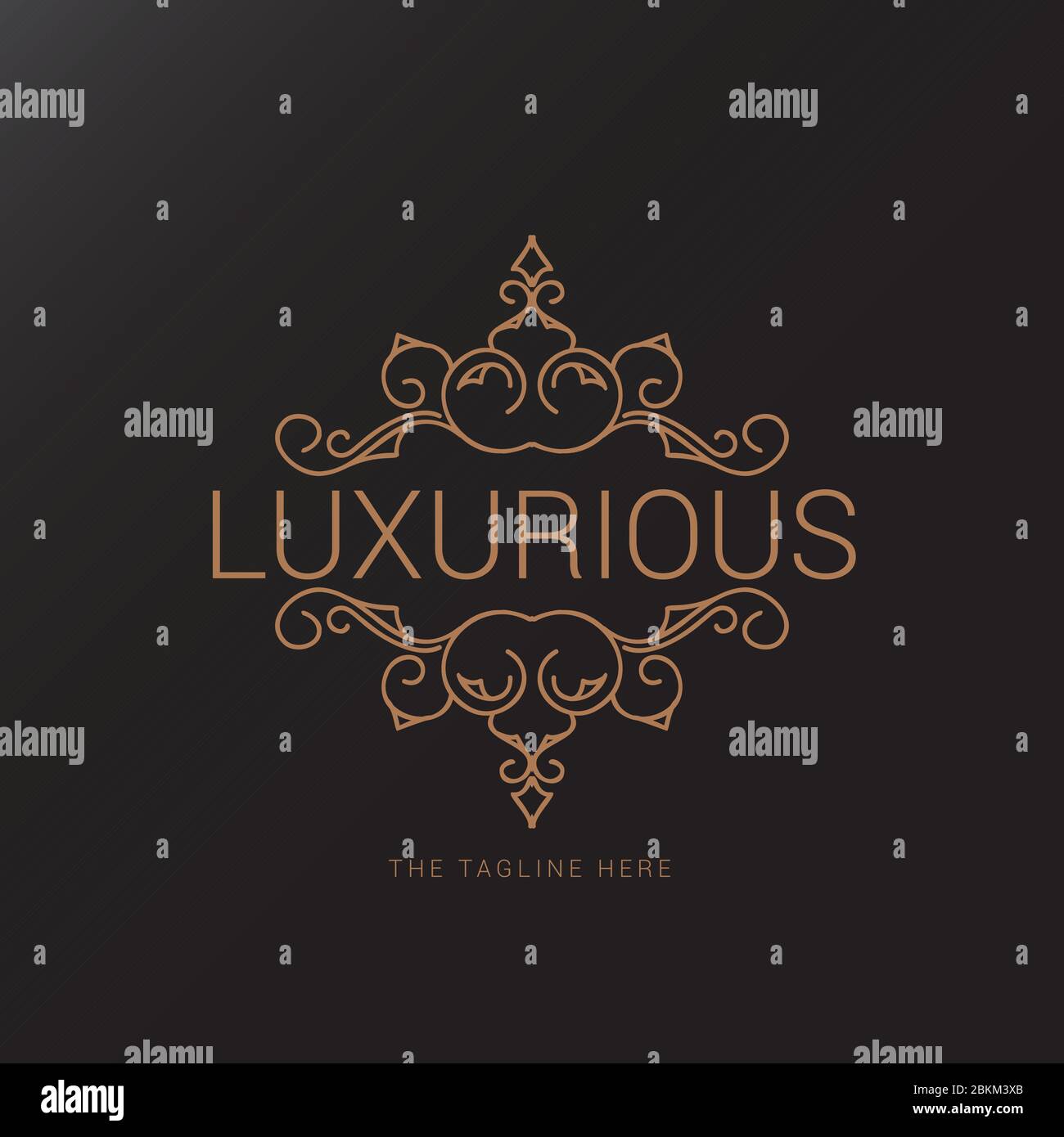 Luxurious Logo with Premium Ornament. Royal Brand for Luxurious Concept ...