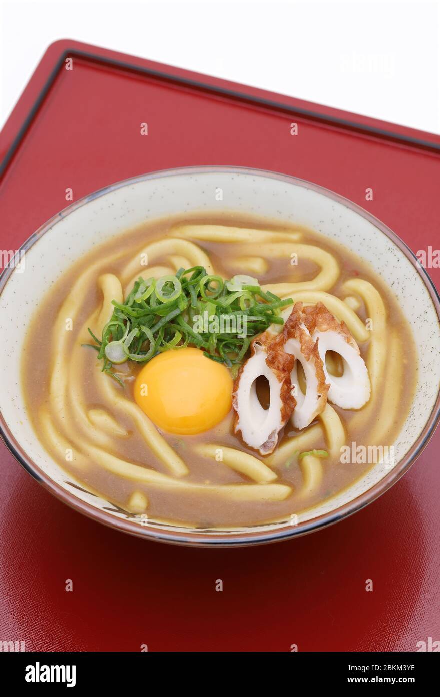 Japanese Kare udon noodles in a ceramic bowl on tray Stock Photo - Alamy