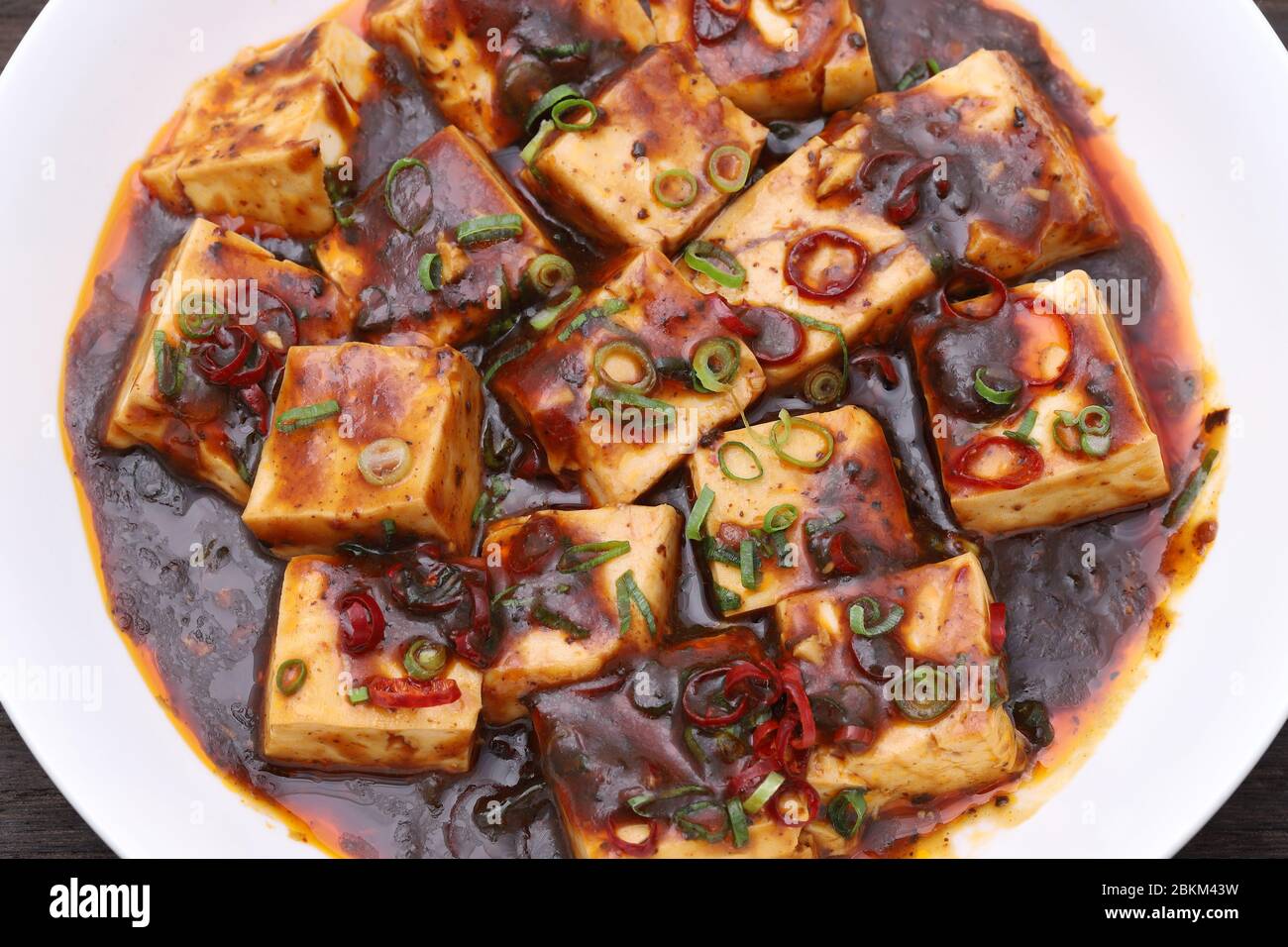 Chinese cuisine mapo doufu in a dish Stock Photo - Alamy
