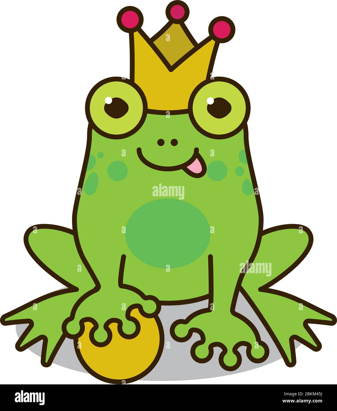 The Frog Prince fairy tale character cartoon isolated vector ...