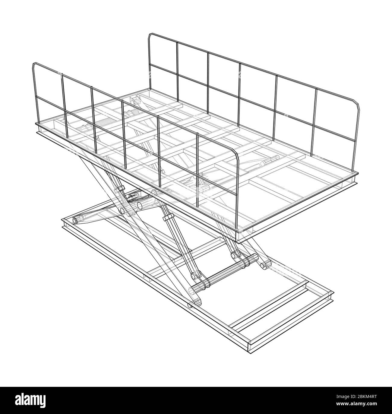 Scissors lift concept outline. Vector Stock Vector Image & Art - Alamy