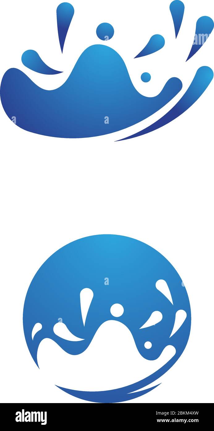 Illustration of Water Splash icon template vector Stock Vector Image ...
