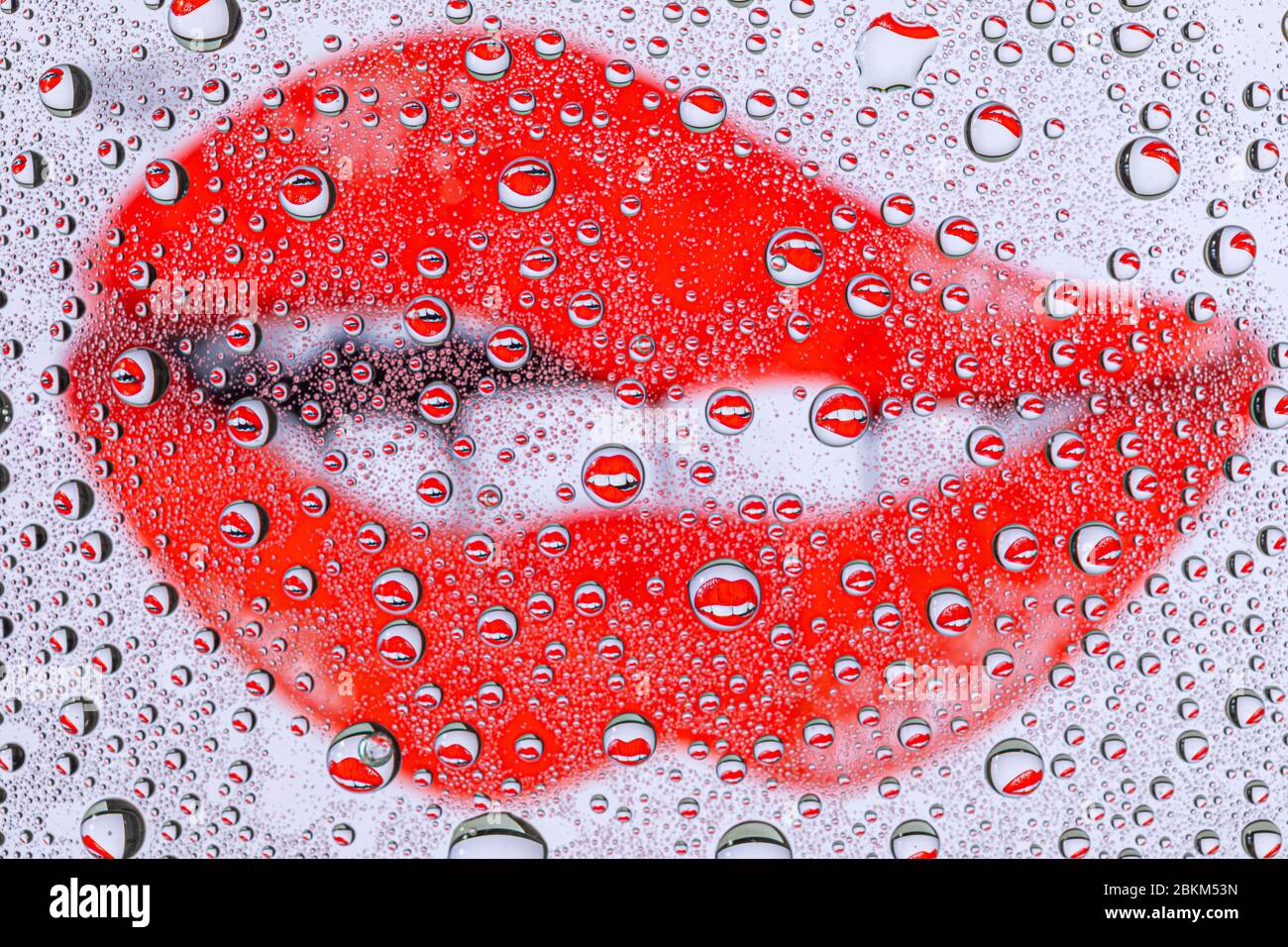 Close up woman face wet glass hi-res stock photography and images - Alamy