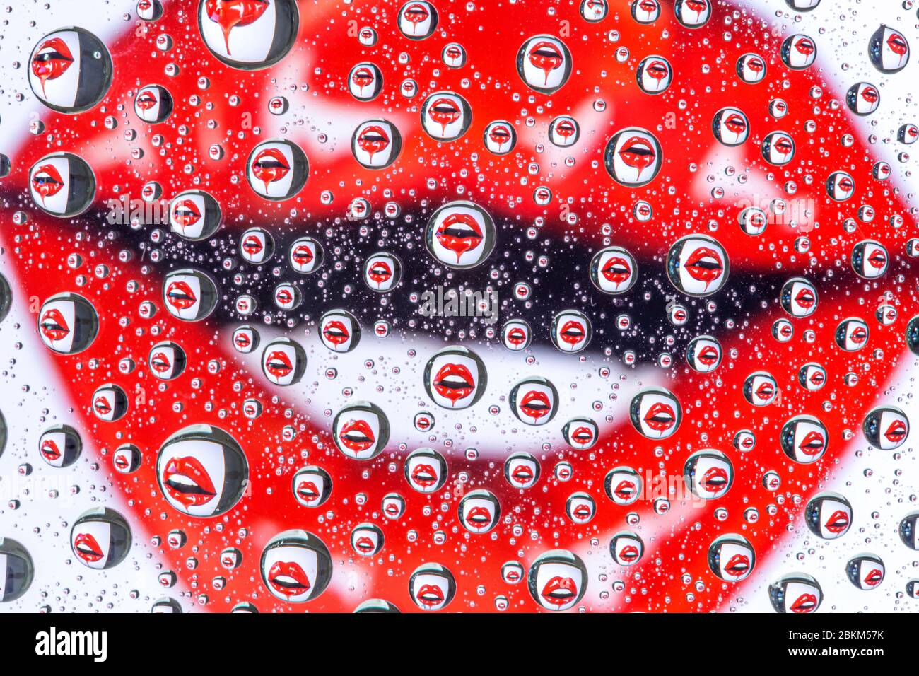 Close up woman face wet glass hi-res stock photography and images - Alamy