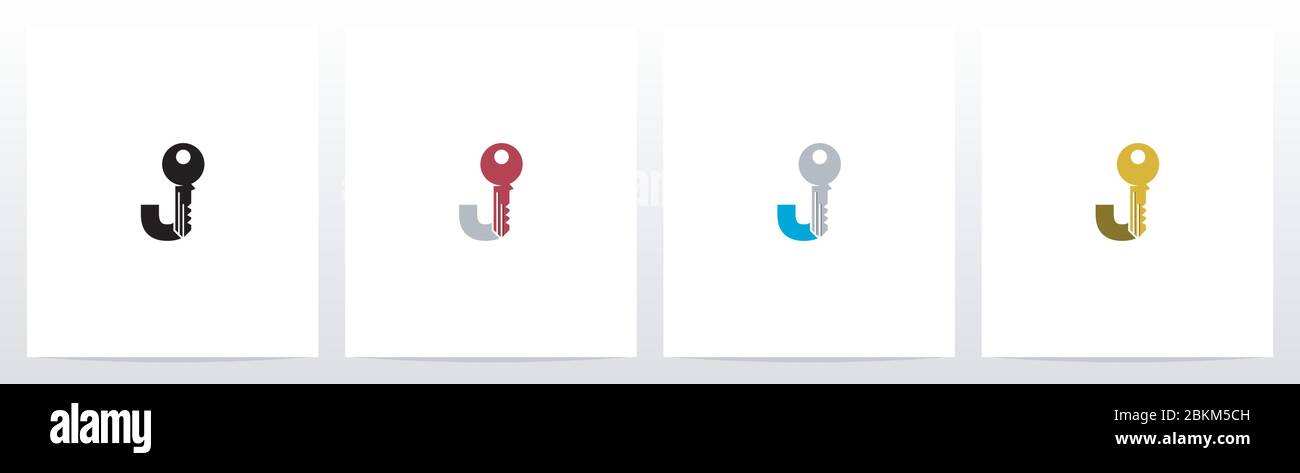 Key On Letter Logo Design J Stock Vector Image & Art - Alamy