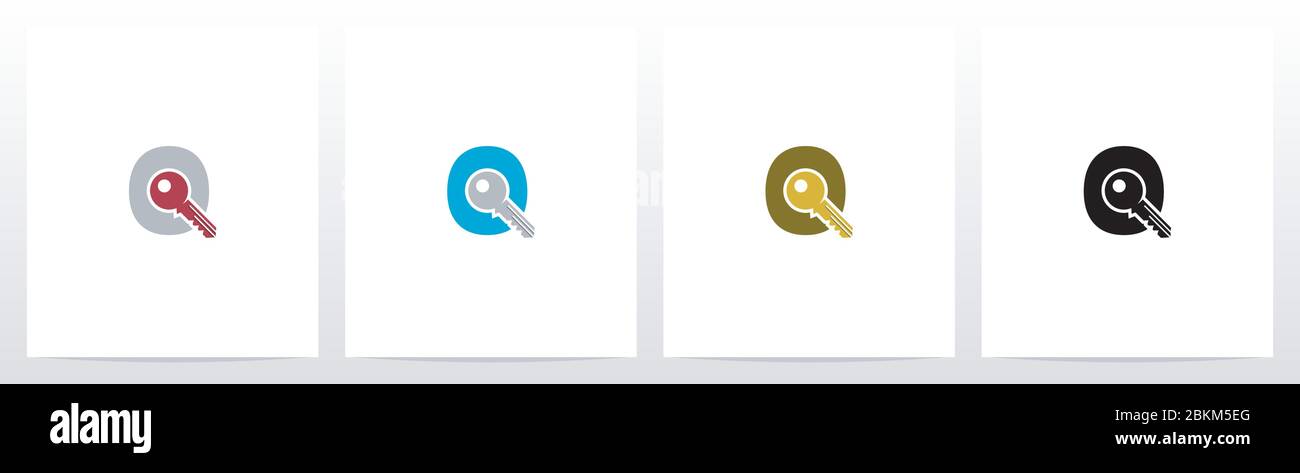 Key On Letter Logo Design Q Stock Vector Image & Art - Alamy
