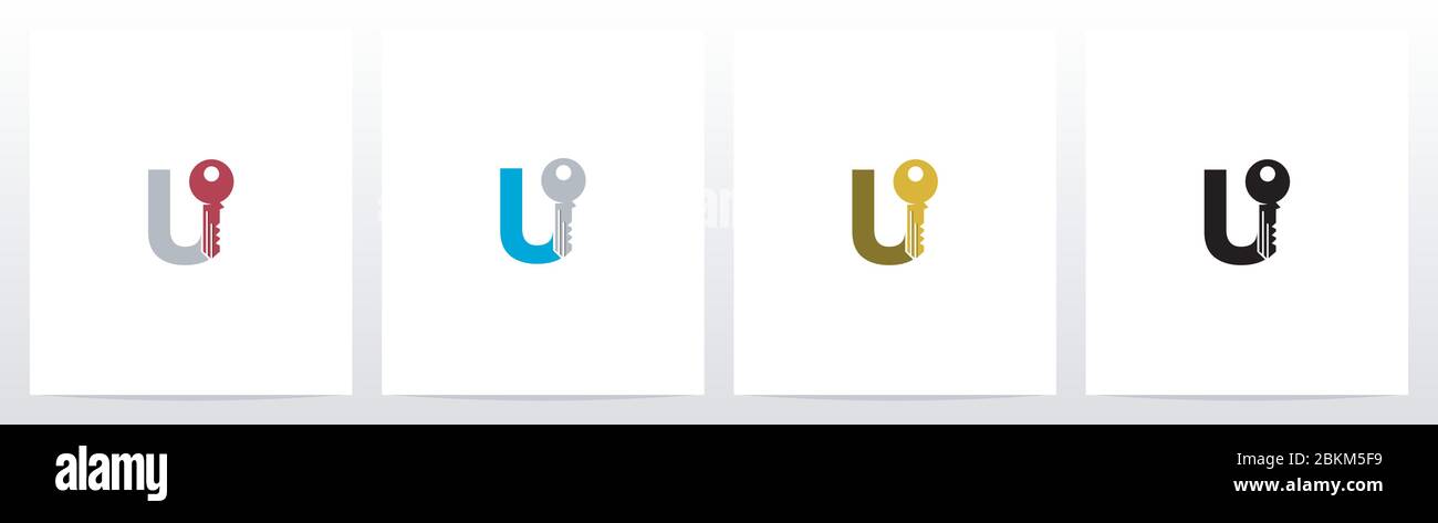 Key On Letter Logo Design U Stock Vector Image & Art - Alamy