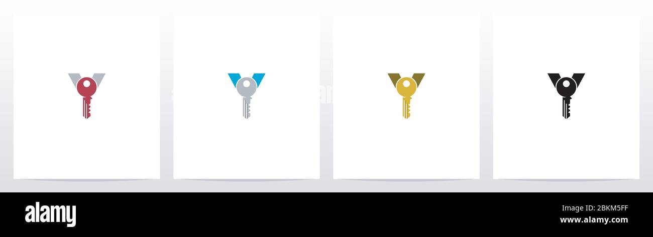 Key On Letter Logo Design Y Stock Vector Image & Art - Alamy