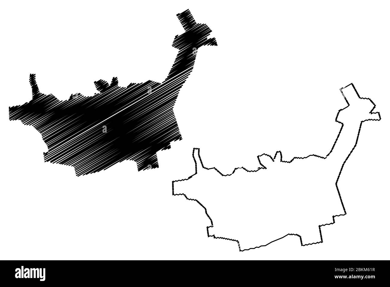 Baia Mare City (Republic of Romania, Maramures County) map vector ...