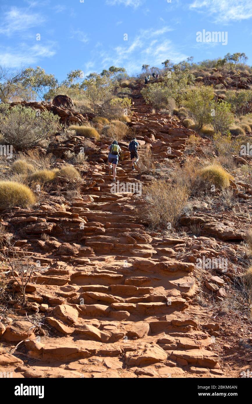 Kings Canyon Rim Walk stairway, Northern Territory, Australia Stock ...