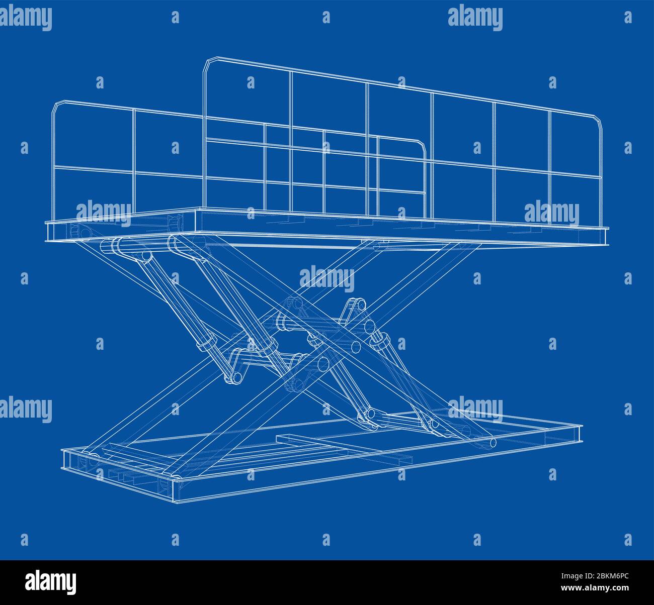 Scissors lift concept outline. Vector Stock Vector Image & Art - Alamy