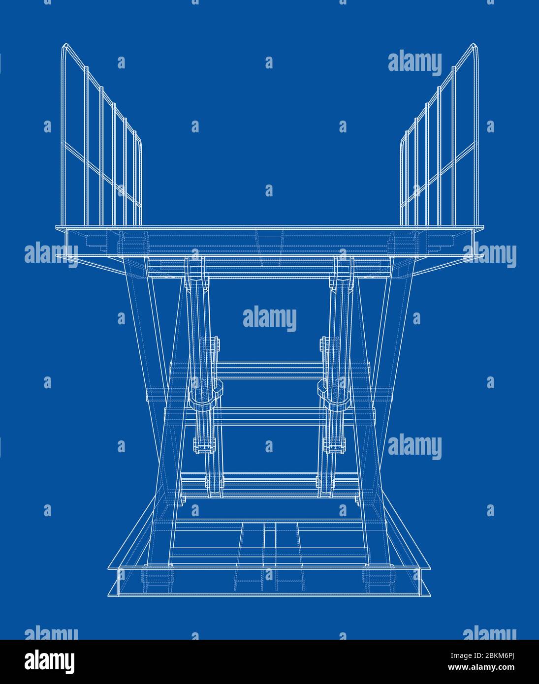 Scissors lift concept outline. Vector Stock Vector Image & Art - Alamy