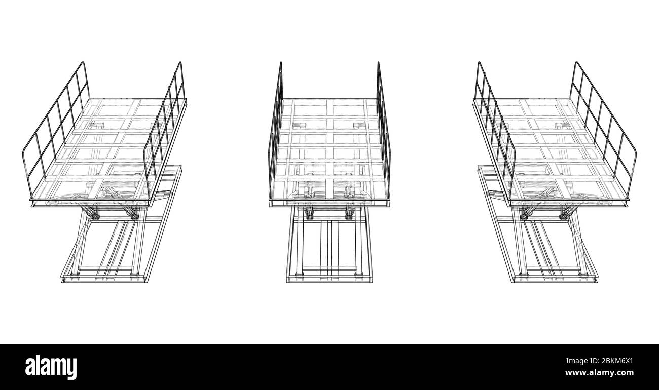 Scissors lift concept outline. Vector Stock Vector Image & Art - Alamy