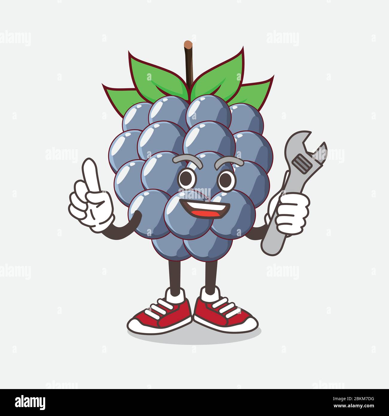 An illustration of Dewberries Fruit cartoon mascot character as happy ...