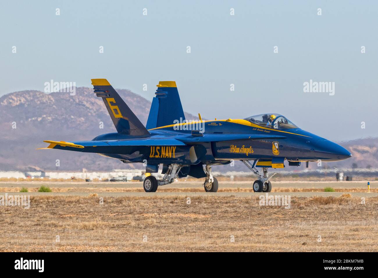Blue Angels F-18 Hornet jet fighter Stock Photo - Alamy